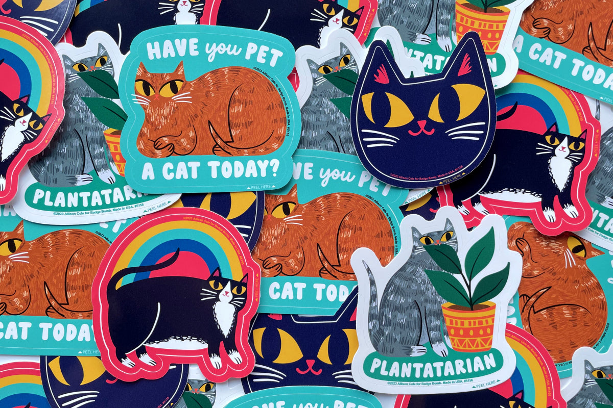 Badge Bomb Wholesale: Art Buttons Magnets Patches Enamel Pins Stickers