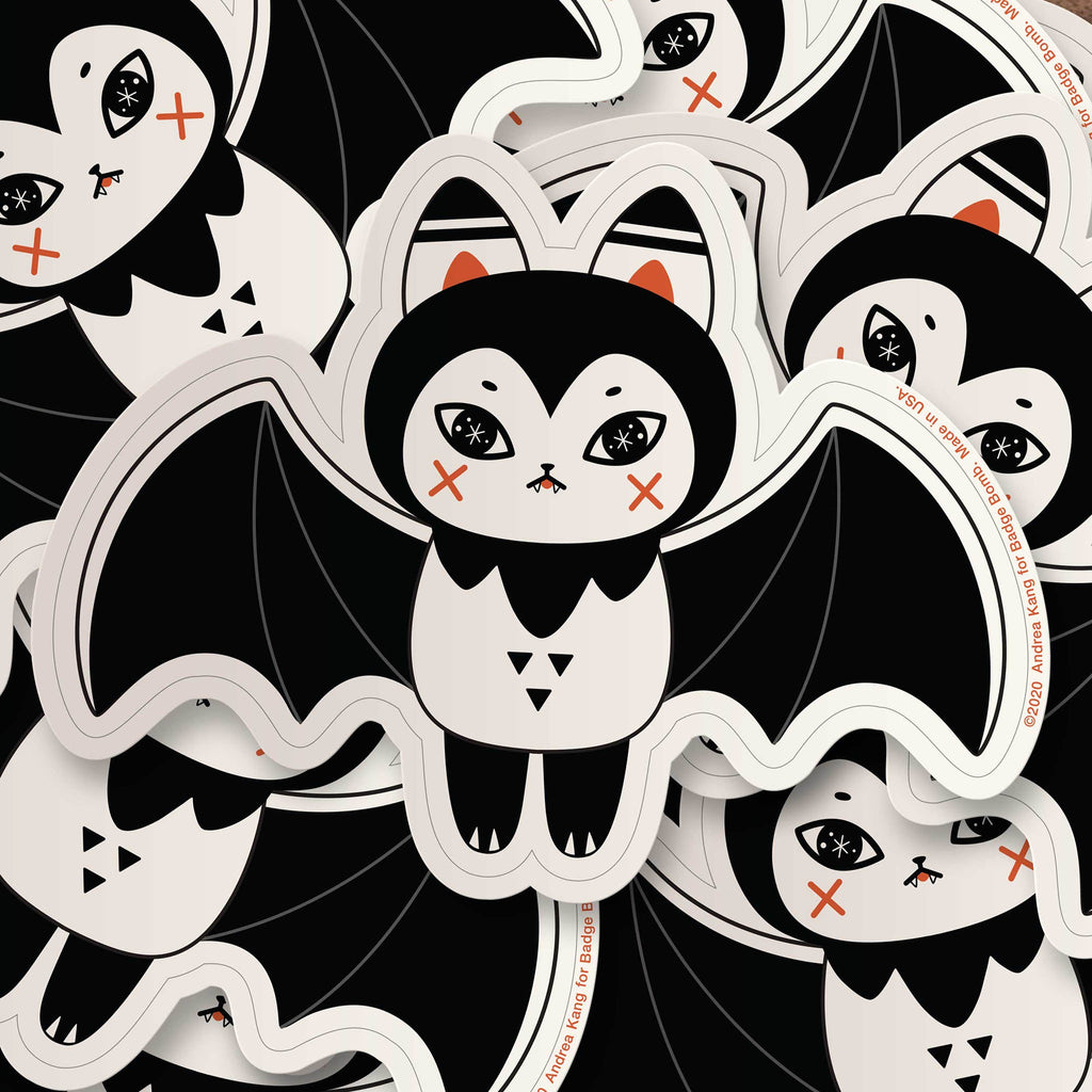 Cute Bat Sticker – Badge Bomb Wholesale