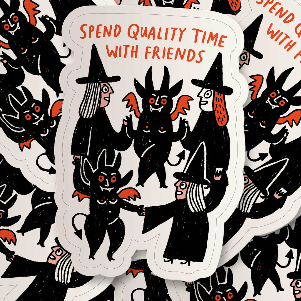 Witch Friends Sticker by Gemma Correll. – Badge Bomb Wholesale